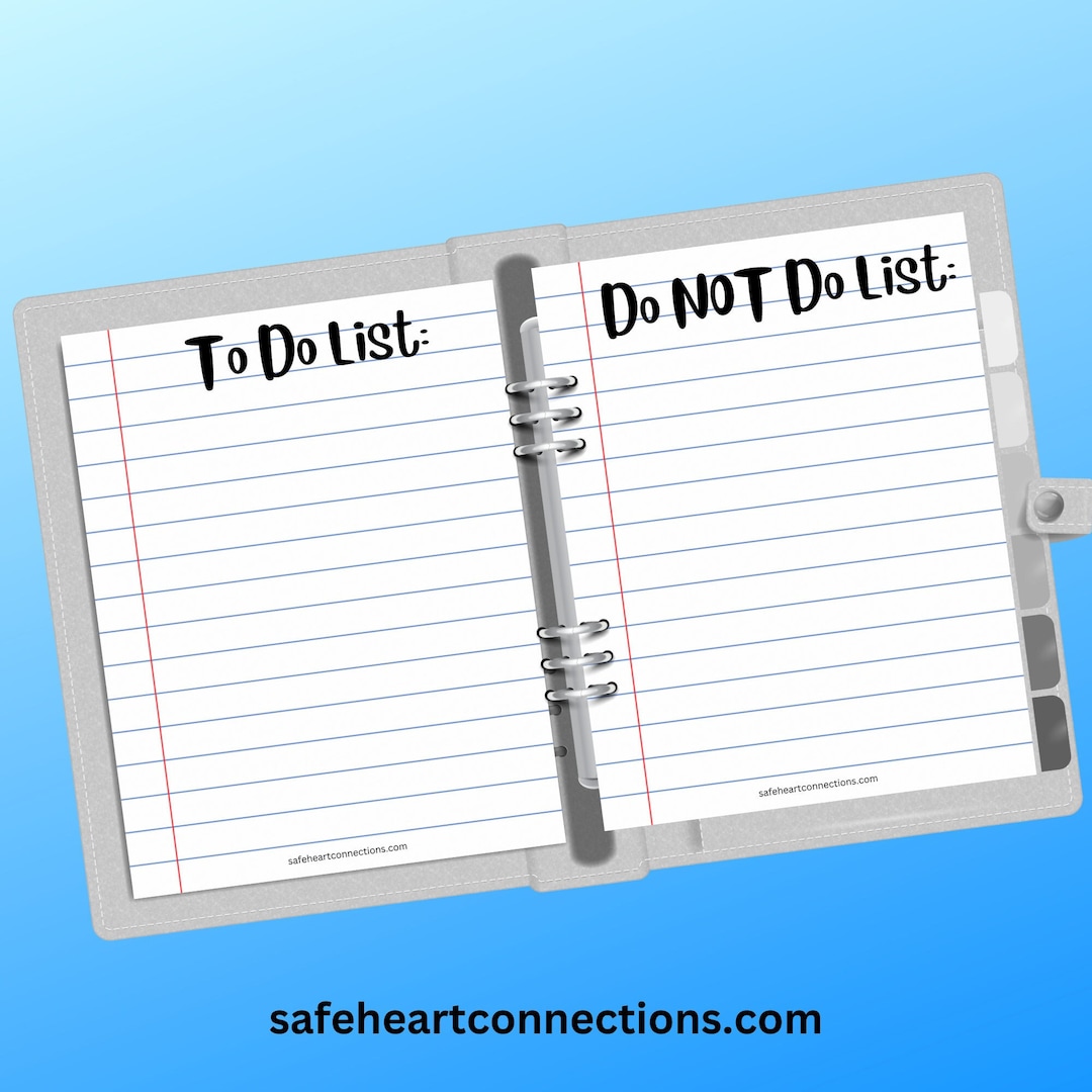 To Do and Do Not Do List Template: Writing Paper Journal Notepad ...