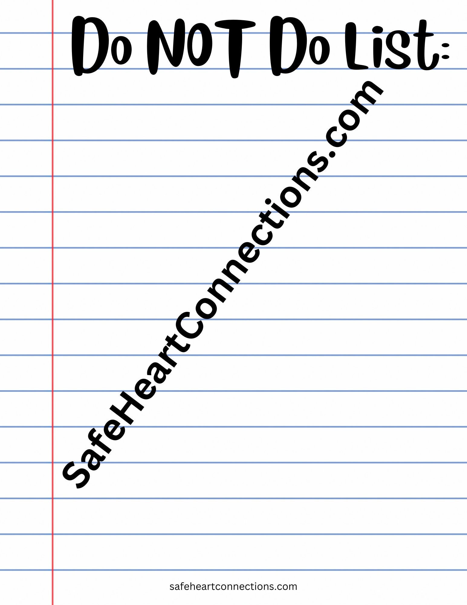 To Do and Do Not Do List Template: Writing Paper Journal Notepad ...