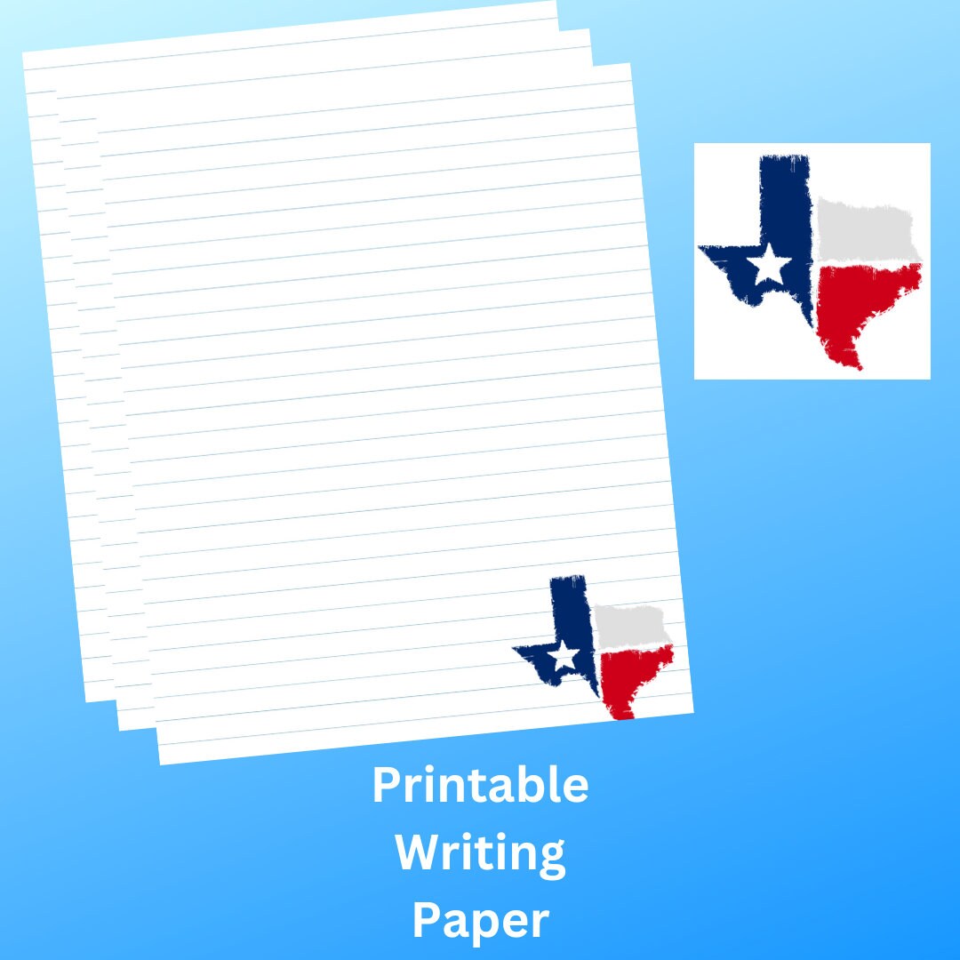 7 Different Texas Images: Printable Writing Paper Lined Journal Paper ...