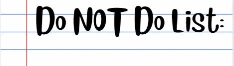 To Do and Do Not Do List Template: Writing Paper Journal Notepad ...