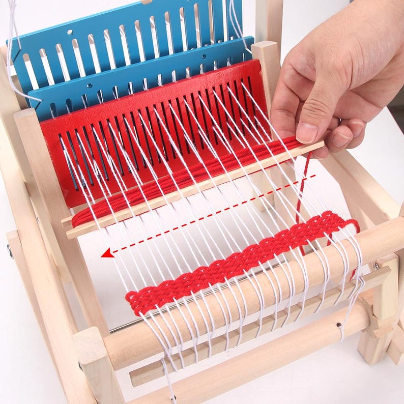 Mini Spinning, Knitting Loom Machine – Handmade Wooden DIY Weaving Tool ...
