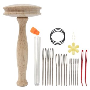 Wooden Darning Kit, Darning Mushroom, Small Loom, Darning Tools, Wooden ...