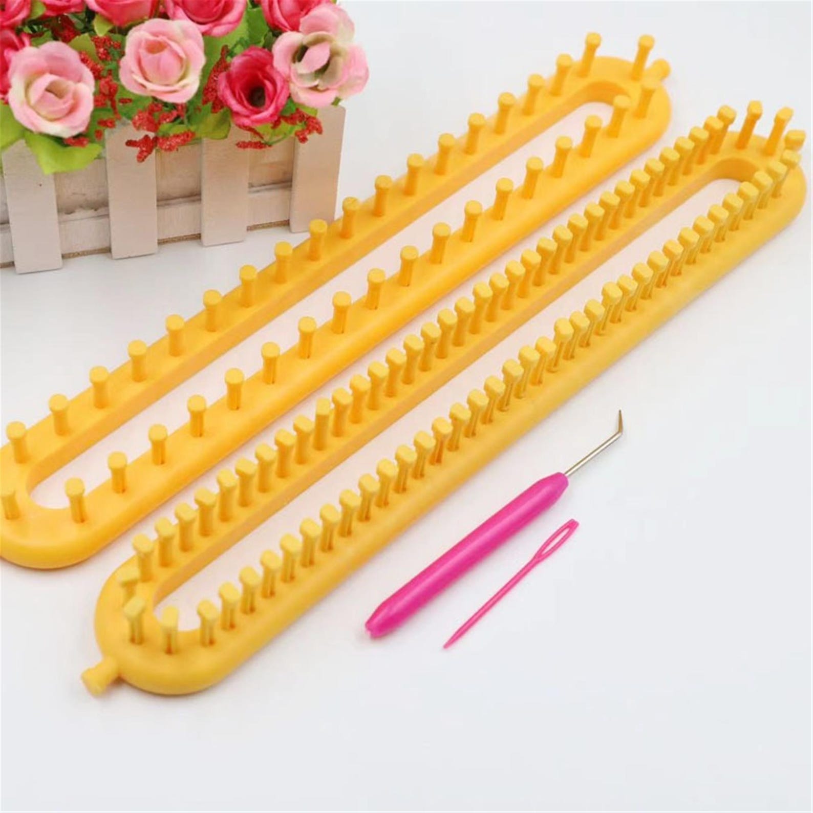 Knitting Loom DIY Craft Weaving Loom Plastic Pompom Sock Hat Shawl ...