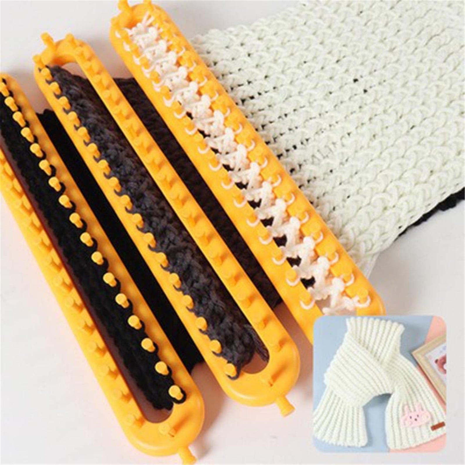 Knitting Loom DIY Craft Weaving Loom Plastic Pompom Sock Hat Shawl ...
