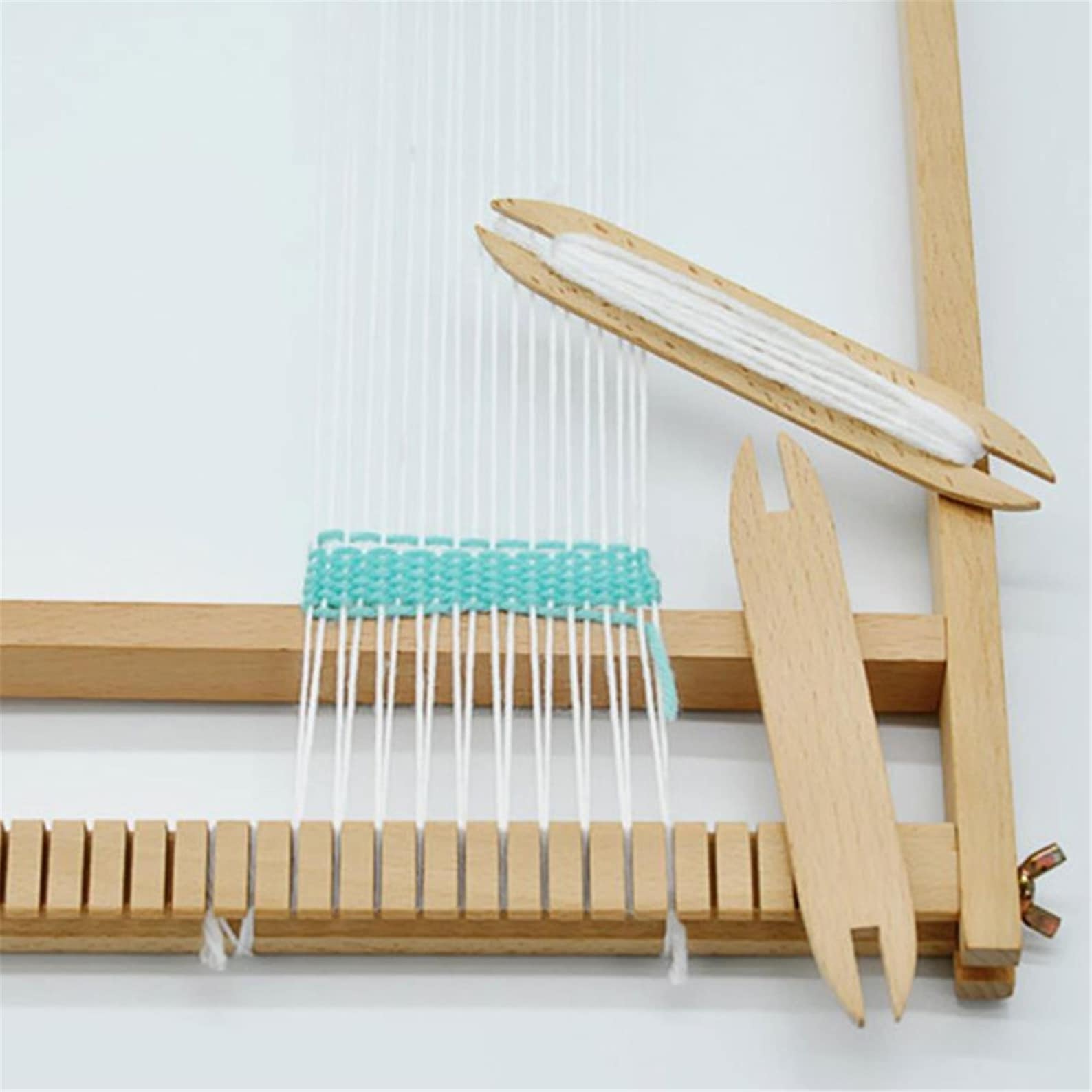 Beech Wood Weaving Shuttle Loom Knitting Tool Sweater Scarf Tapestry ...