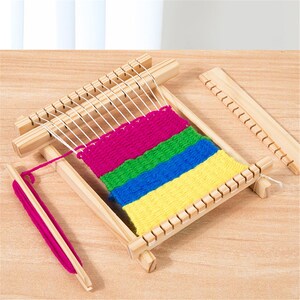 Wooden Loom Spinning Knitting Machine Weaving Loom Mini Handmade DIY ...