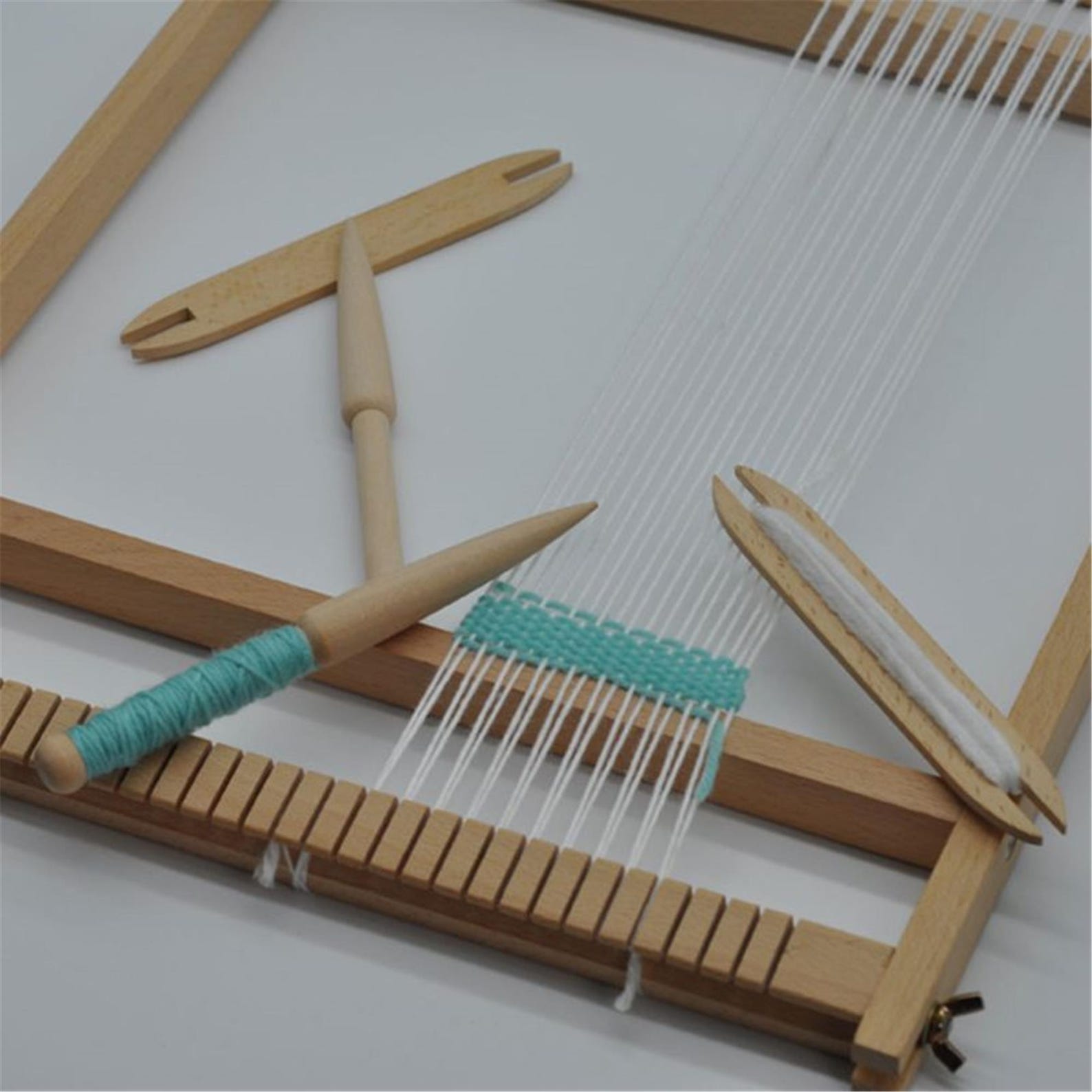 Beech Wood Weaving Shuttle Loom Knitting Tool Sweater Scarf Tapestry ...