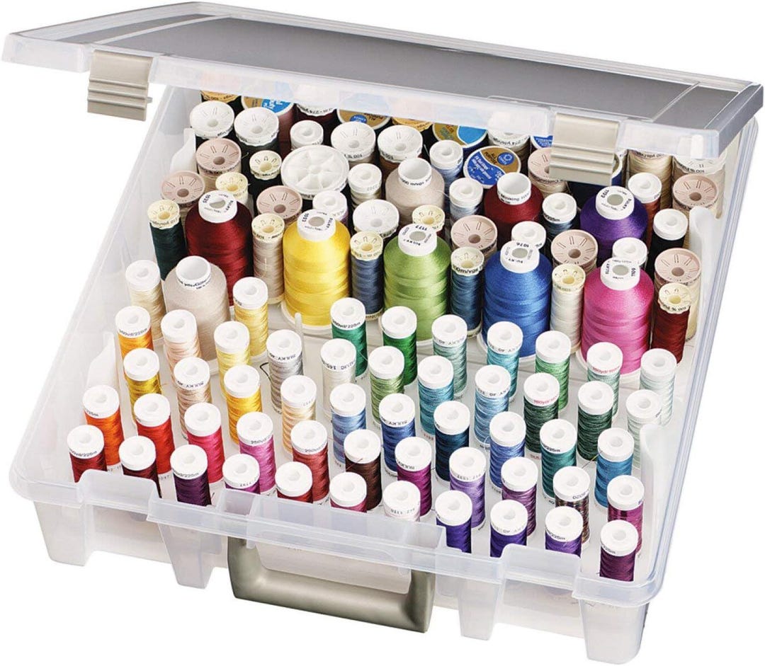 Super Satchel Thread Storage Box – 108 Peg Pegs Organizer for Sewing ...
