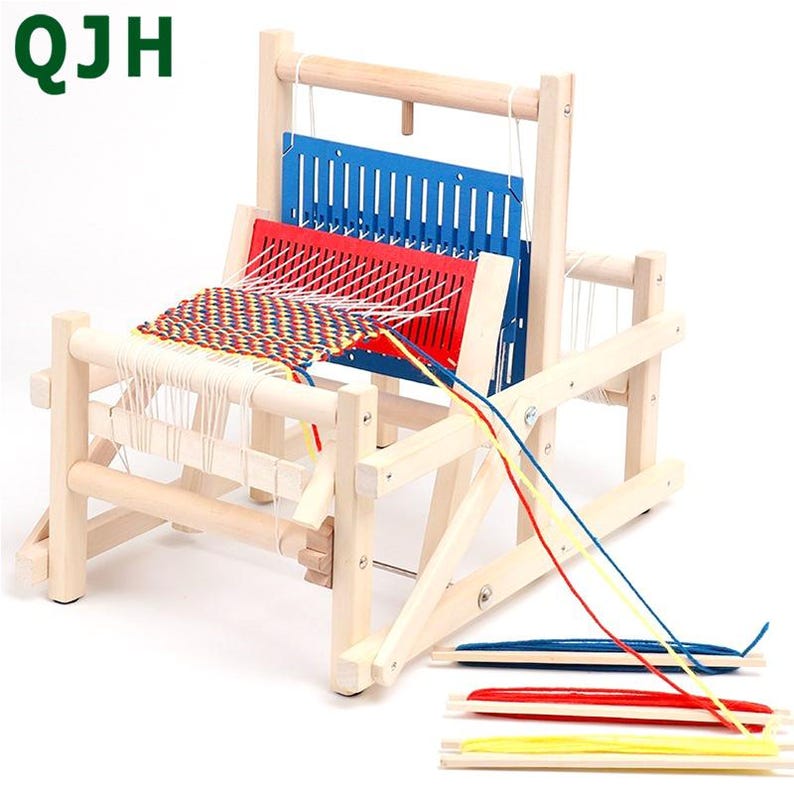 Mini Spinning, Knitting Loom Machine – Handmade Wooden DIY Weaving Tool ...