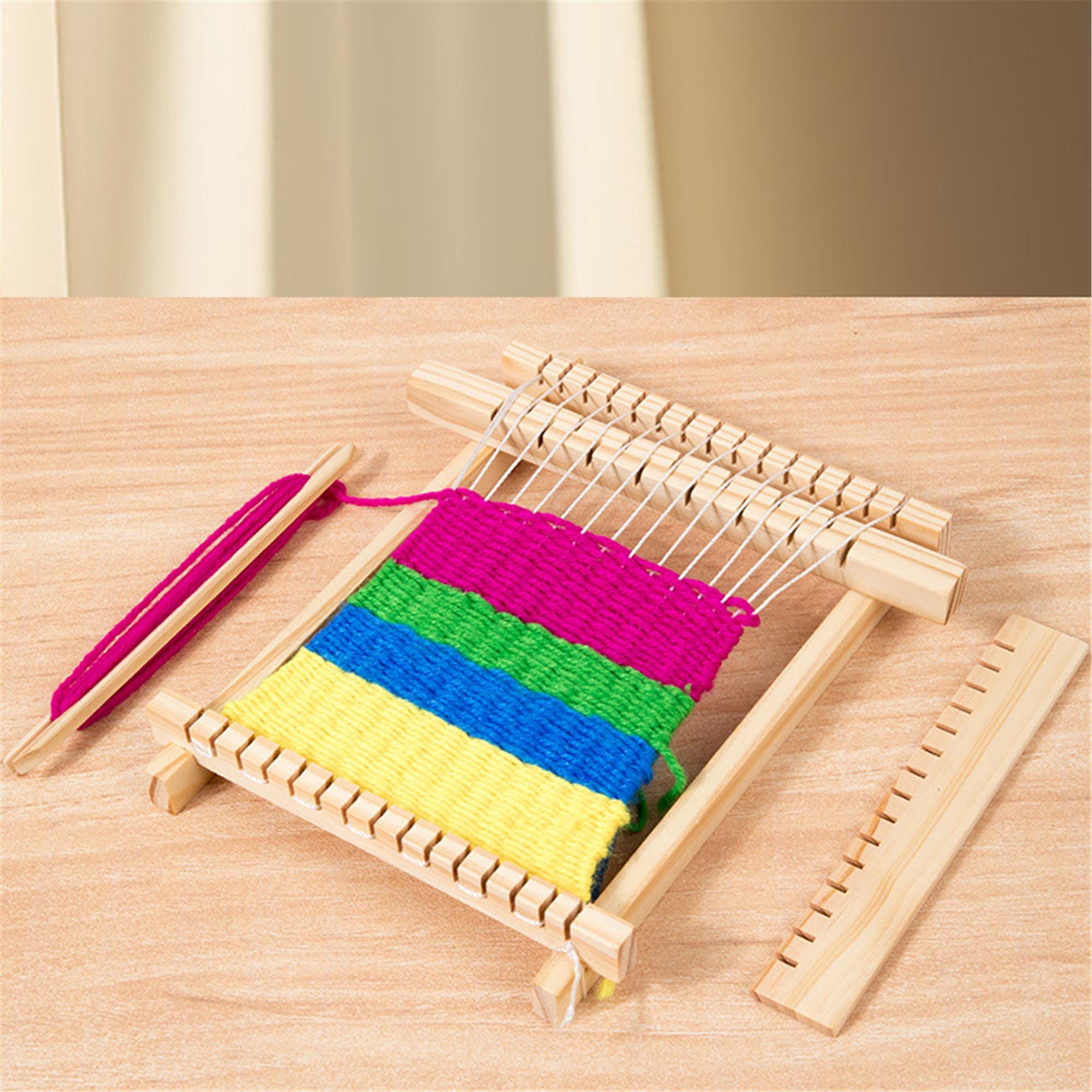 Wooden Loom Spinning Knitting Machine Weaving Loom Mini Handmade DIY ...