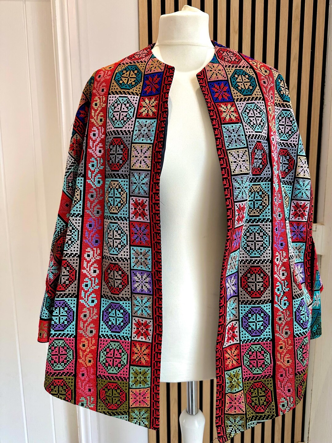 Palestinian Tatreez Embroidery Jacket Women's Jacket Palestinian ...
