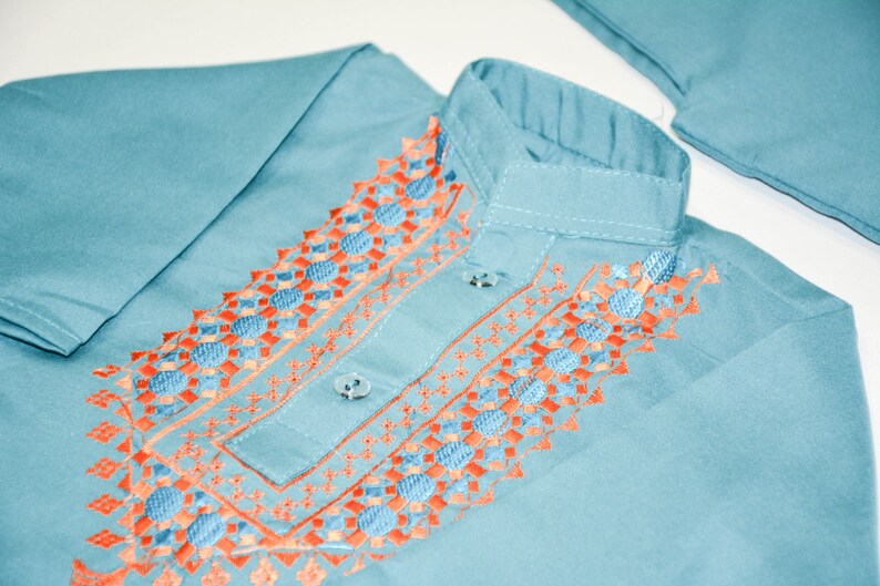 Teal Colour Afghan Baby Clothes | Traditional Clothes | Shalwar Kameez ...