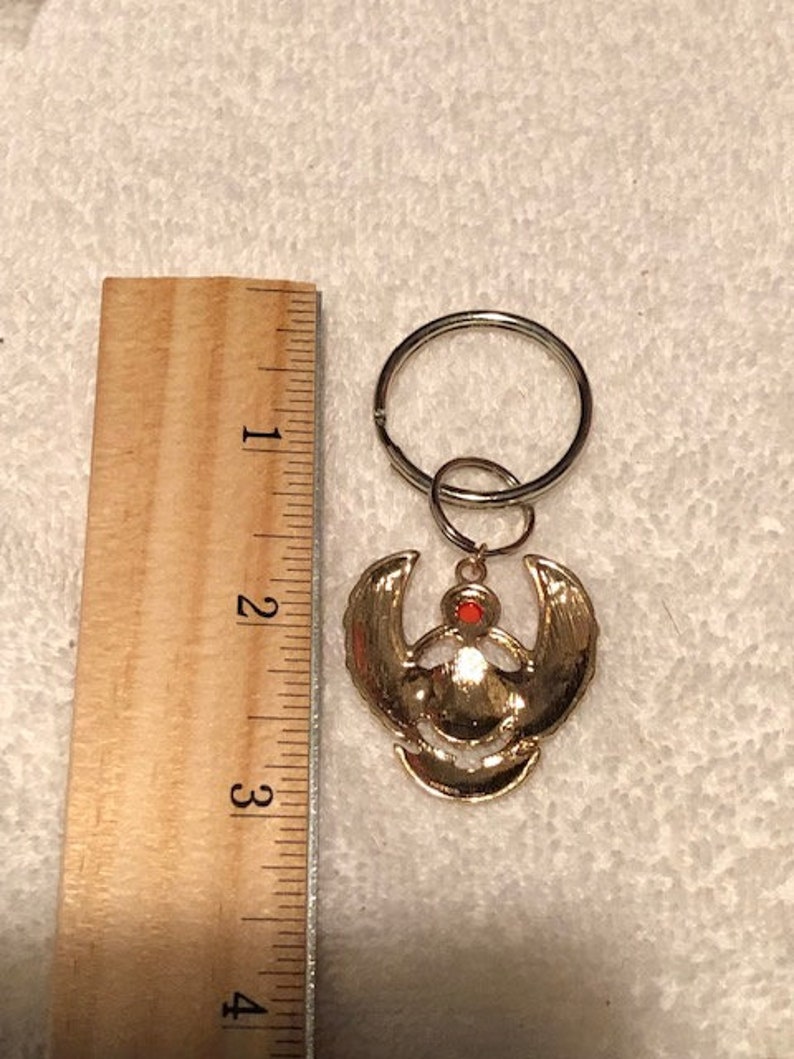 Egyptian Scarab Gold Beetle With Blue and Red Enamel Keychain - Etsy