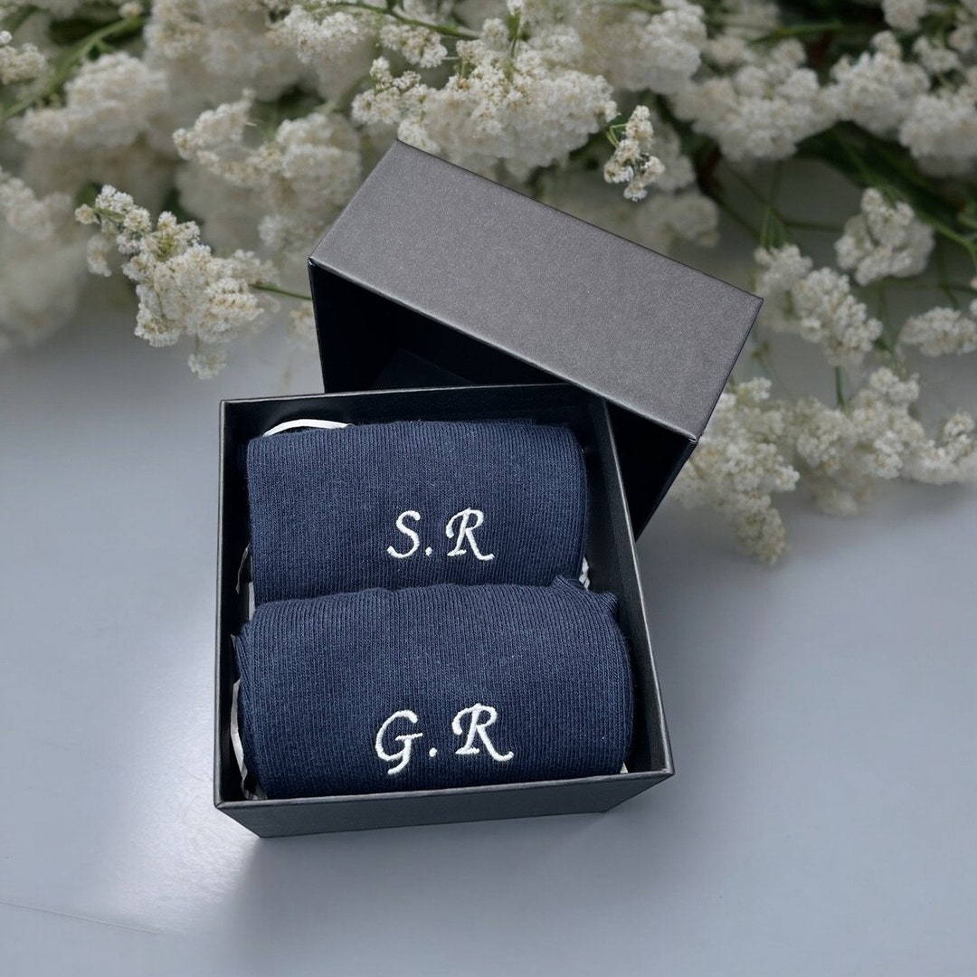 Personalised Socks Embroidered Socks Fathers Day Socks Monogram Socks ...