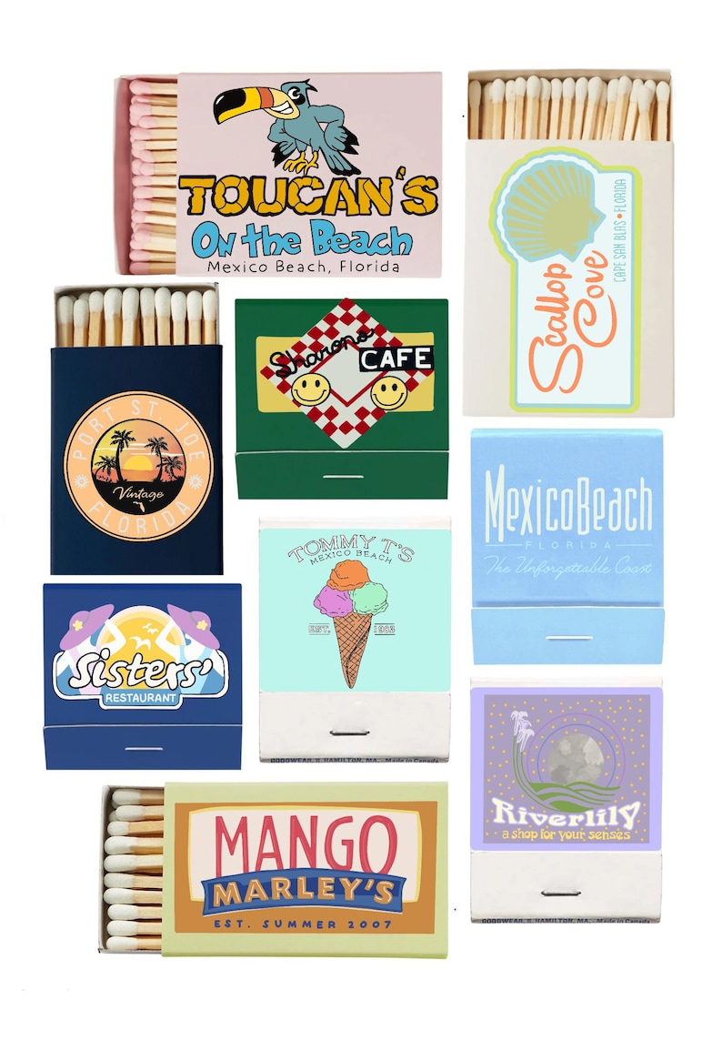 Matchboxes of Mexico Beach & Port St. Joe Print | Digital Download ...