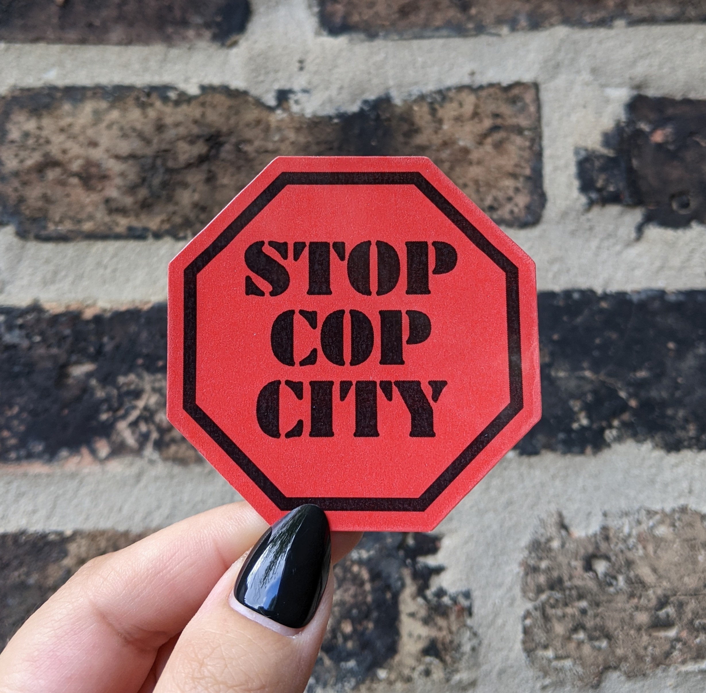 STOP COP CITY Abolition Now Sticker Handmade Sticker Recycled Paper ...
