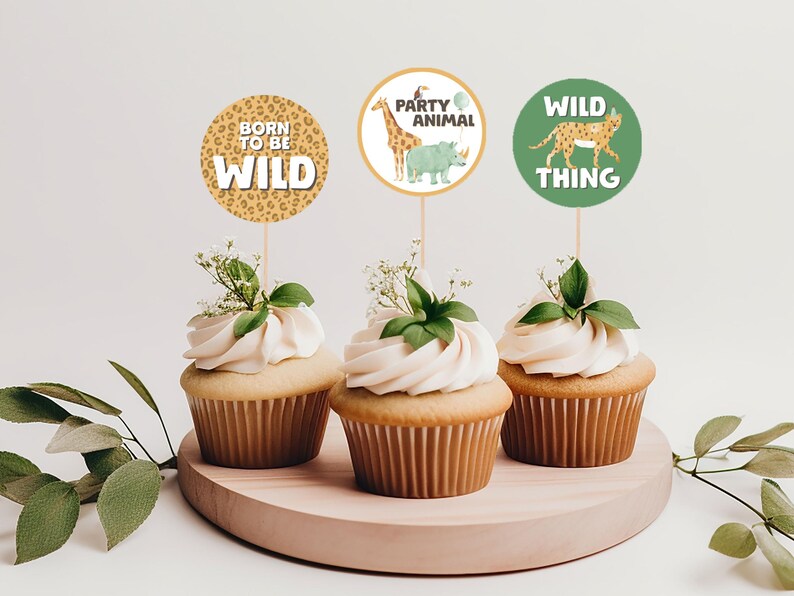 Wild One 1st Birthday Party Bundle | Jungle Safari Theme | Editable ...
