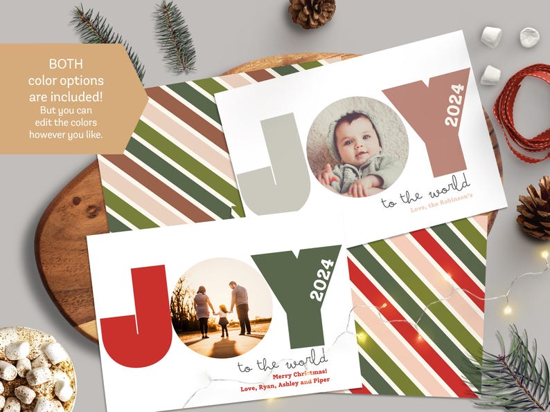 Multi-photo Christmas Card Template Christmas Card Template Family ...