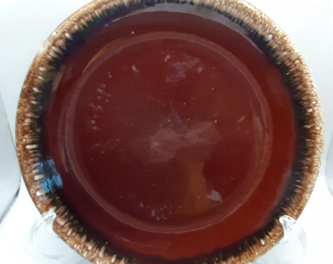 Vintage Hull Pottery Plate, Brown Drip Glaze, Dinner Plate - Etsy
