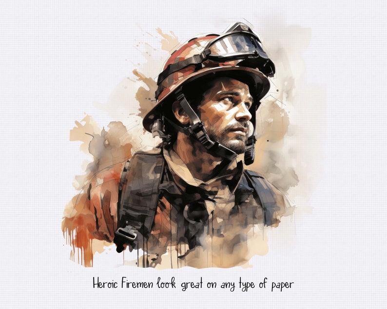 Clipart of Heroic Firefighters. Firemen, First Responders, Heroes ...