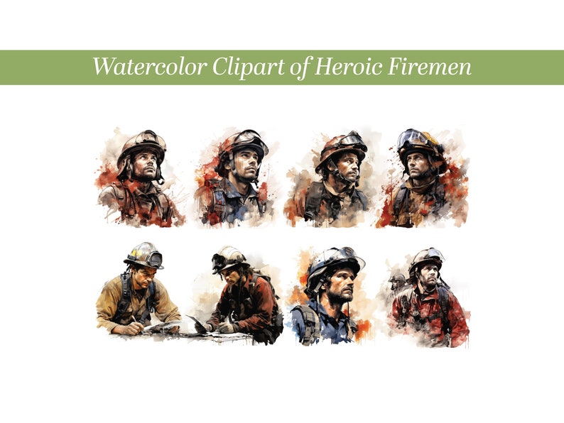 Clipart of Heroic Firefighters. Firemen, First Responders, Heroes ...