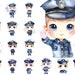 Adorable Little Police Officers in Watercolor Clip Art. 16 Files of ...