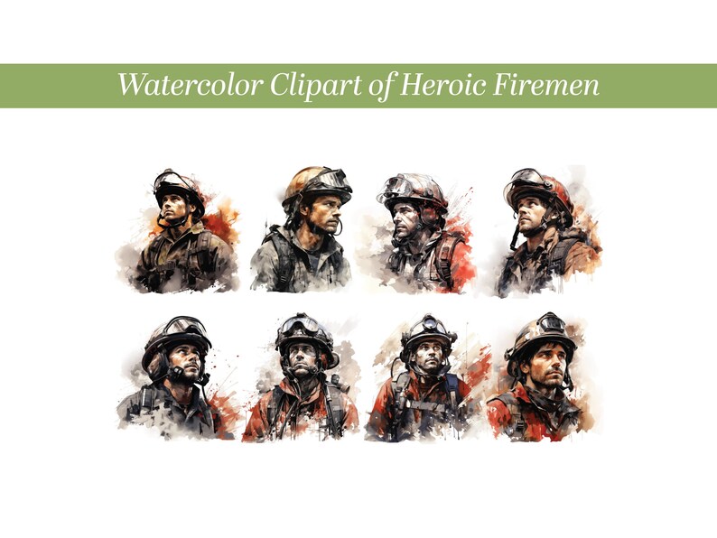 Clipart of Heroic Firefighters. Firemen, First Responders, Heroes ...