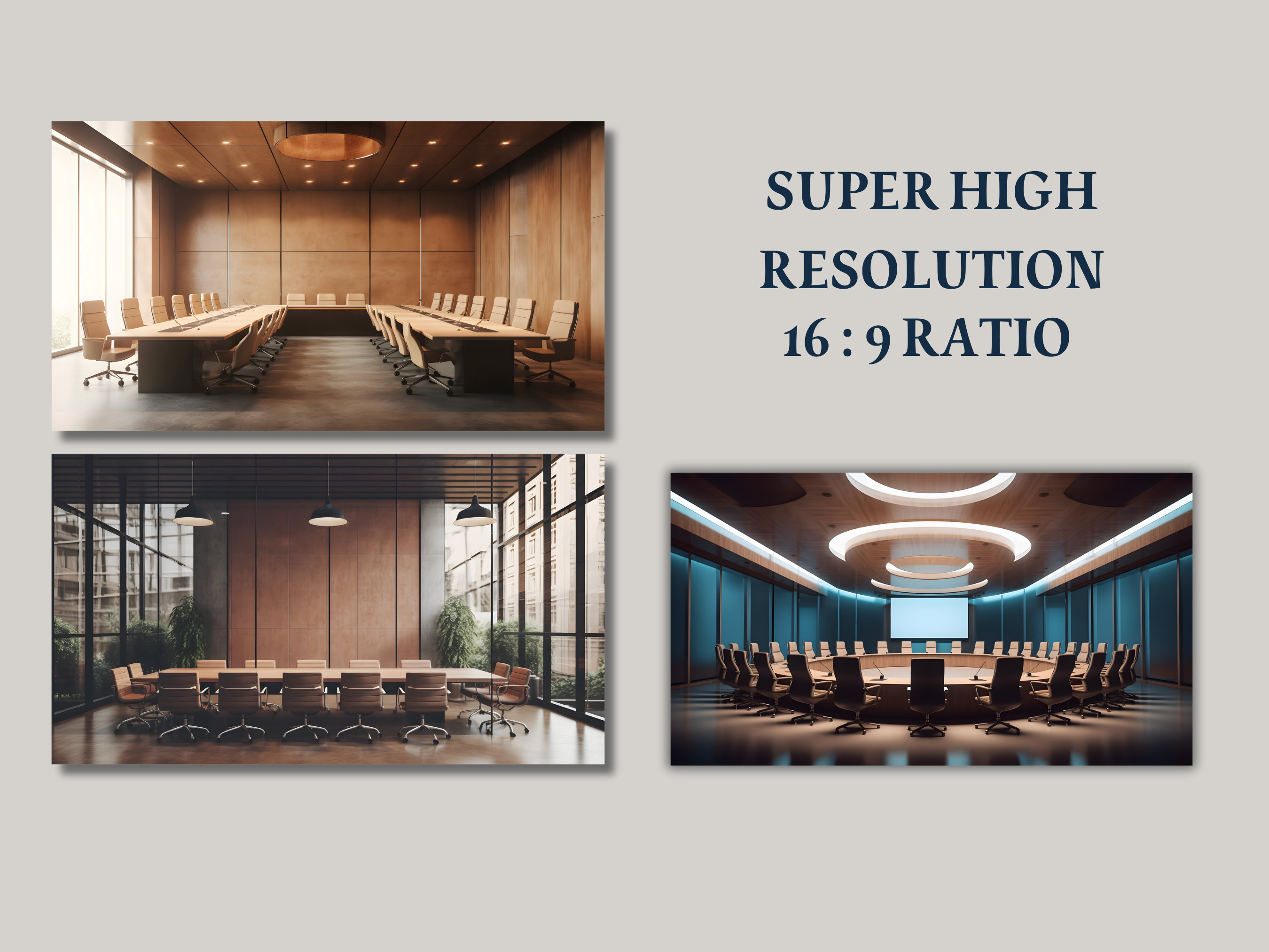 Virtual Conference Room Background Pack: 5 High-resolution PNG Files ...