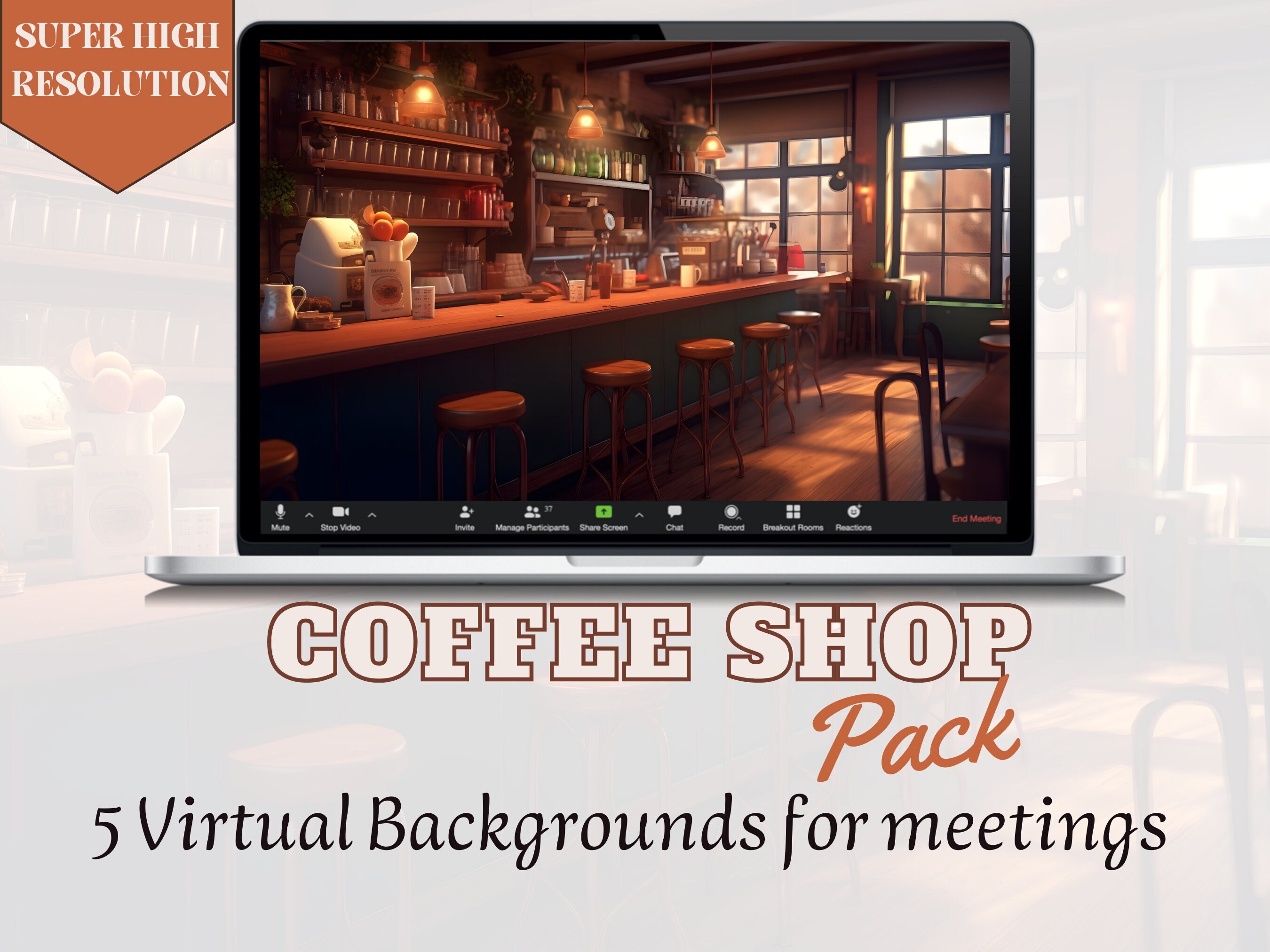 5 Stunning 16:9 Coffee Shop Backgrounds for High-quality Meetings ...