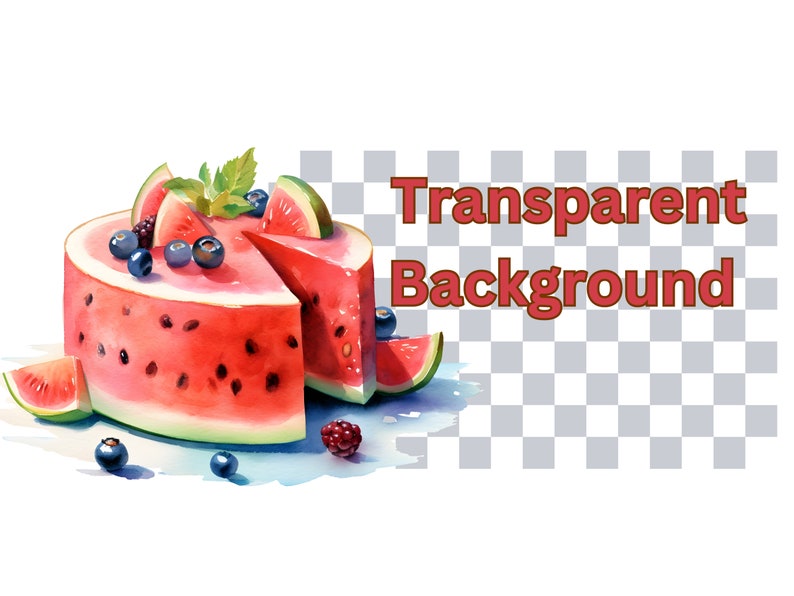 Watercolor Juicy Summer Watermelons Clipart Bundle: 20 PNG Images ...