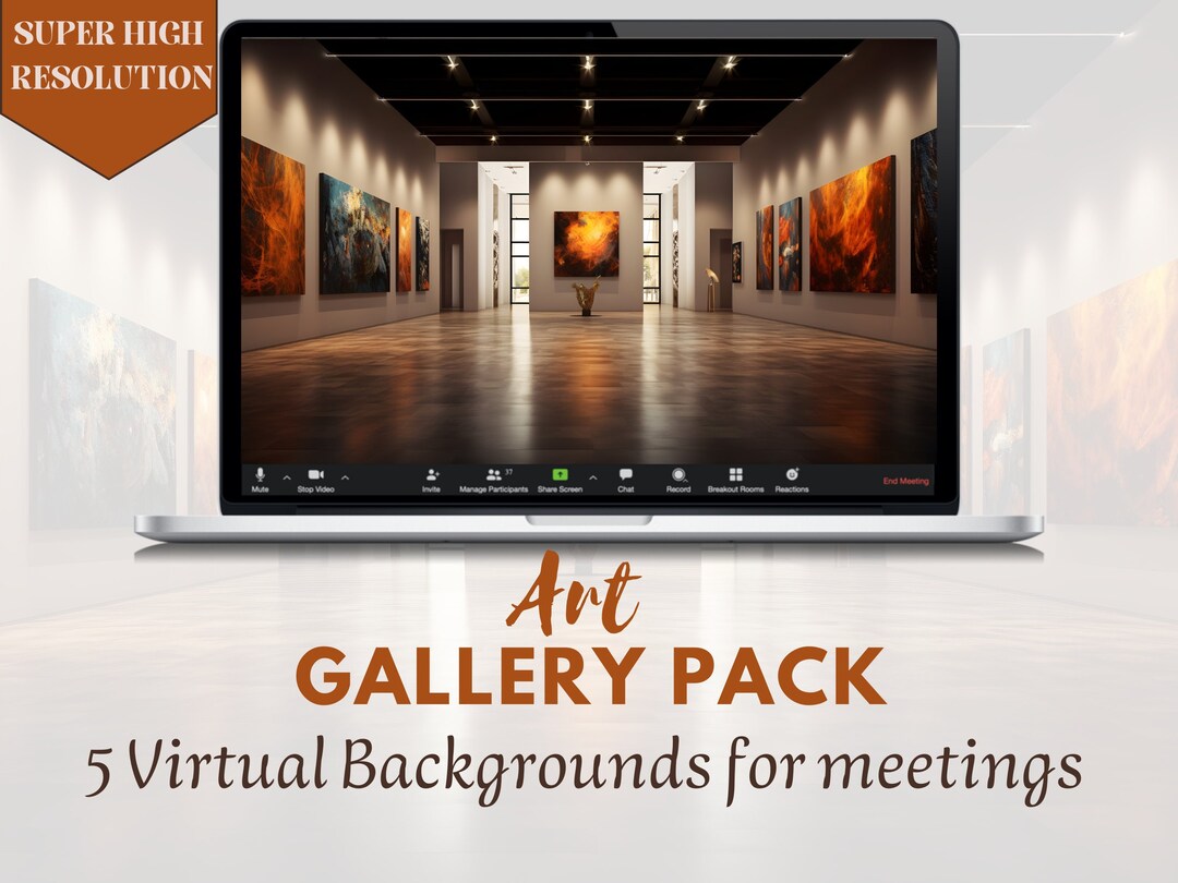 5 Virtual Art Gallery Backgrounds for Meetings – Super High Quality, 16 ...
