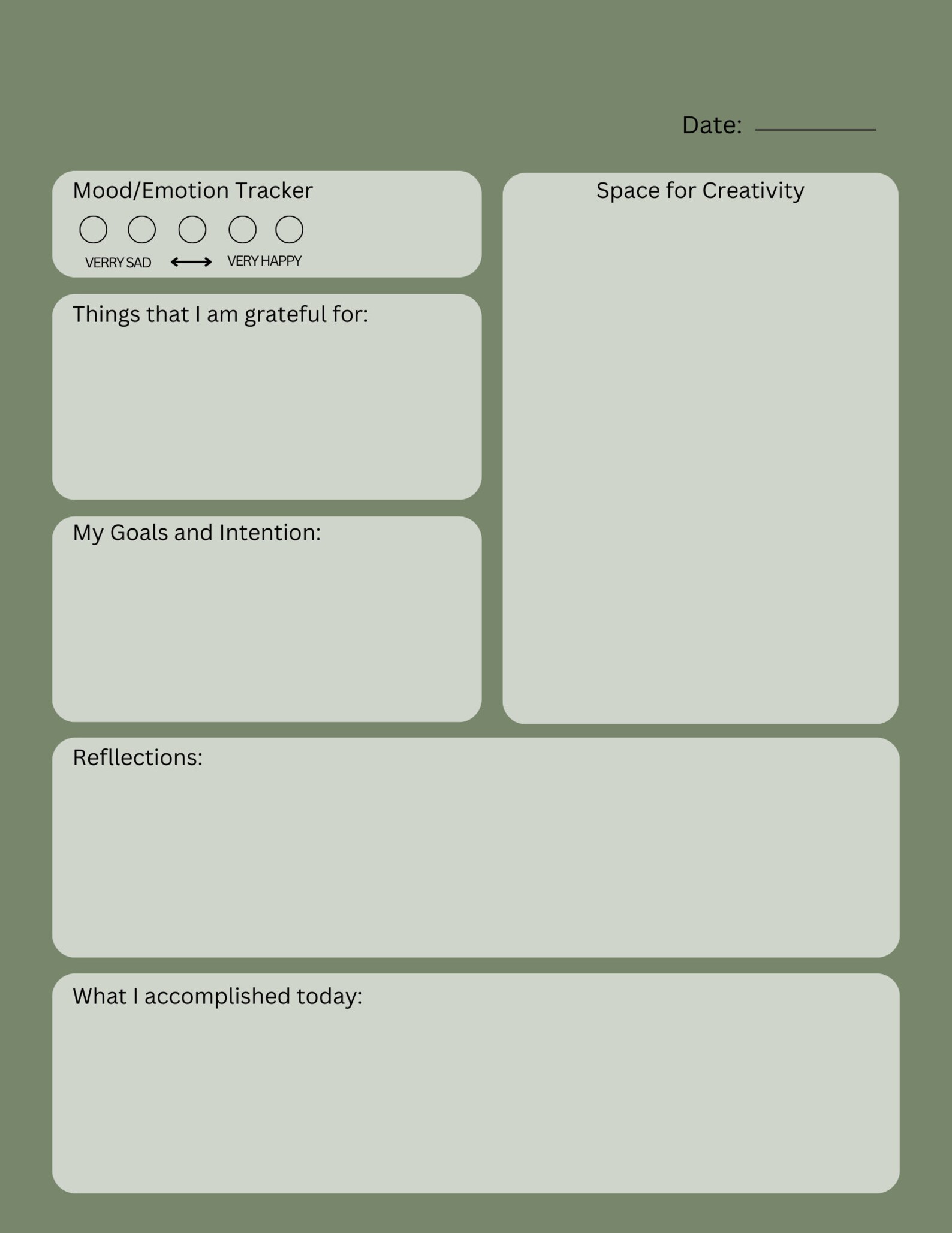 Digital Journal Template - Etsy