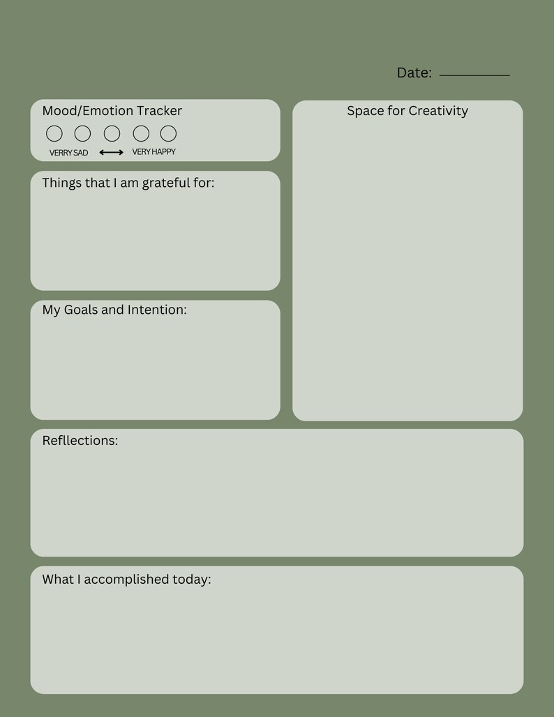 Digital Journal Template - Etsy