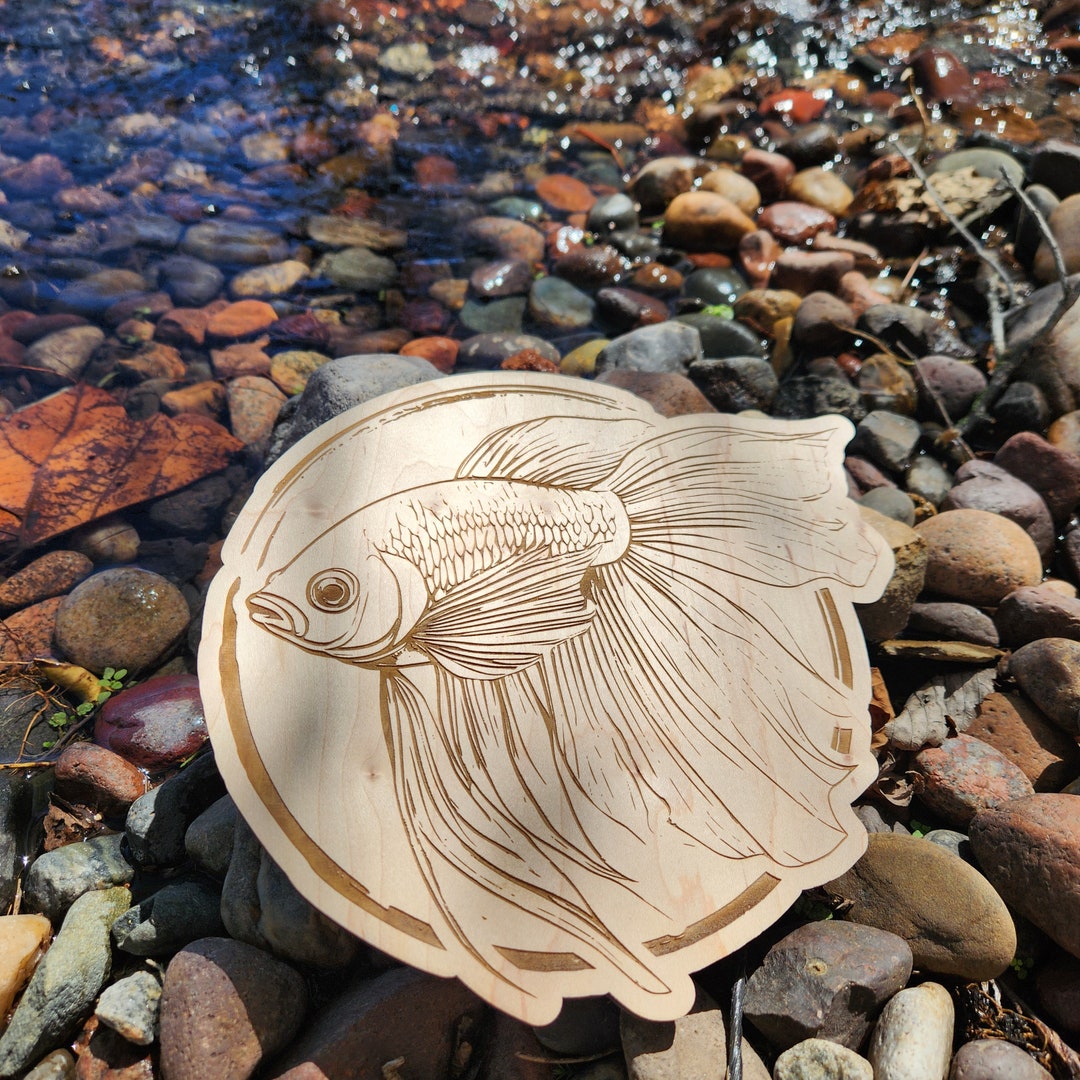 Betta Fish Wood Home Decor Plaque 8" - Etsy