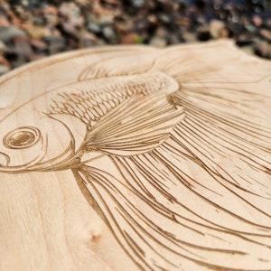 Betta Fish Wood Home Decor Plaque 8" - Etsy