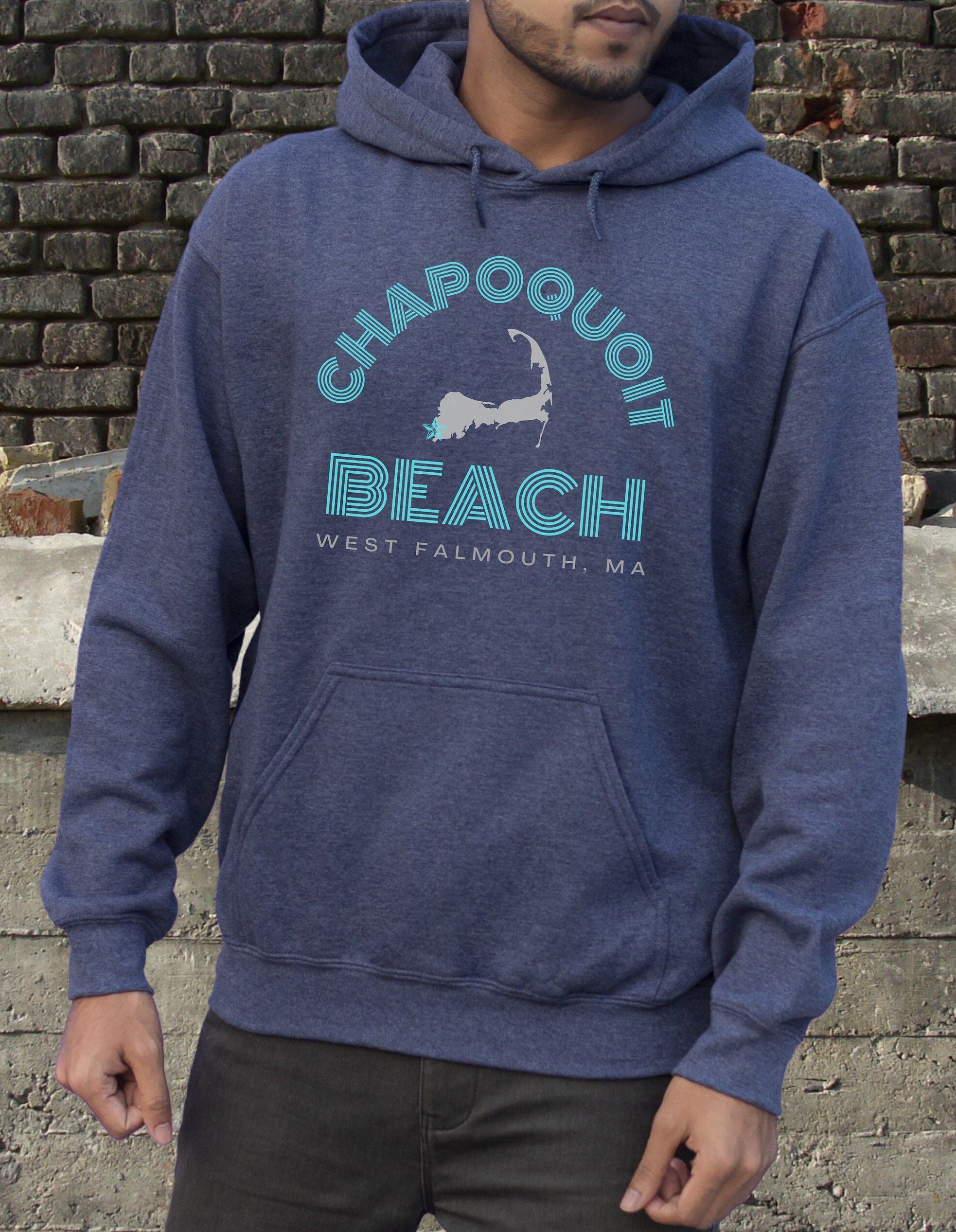 Cape Cod Chapoquoit Beach Hooded Sweatshirt, Chappy Beach, Cape Cod ...