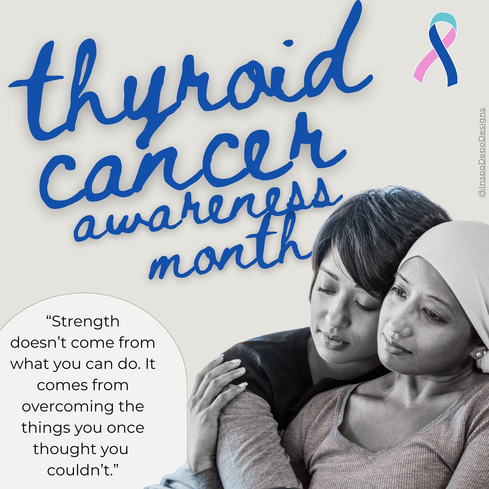 Thyroid Cancer Awareness Month Instagram Posts, Social Media, Done-for ...