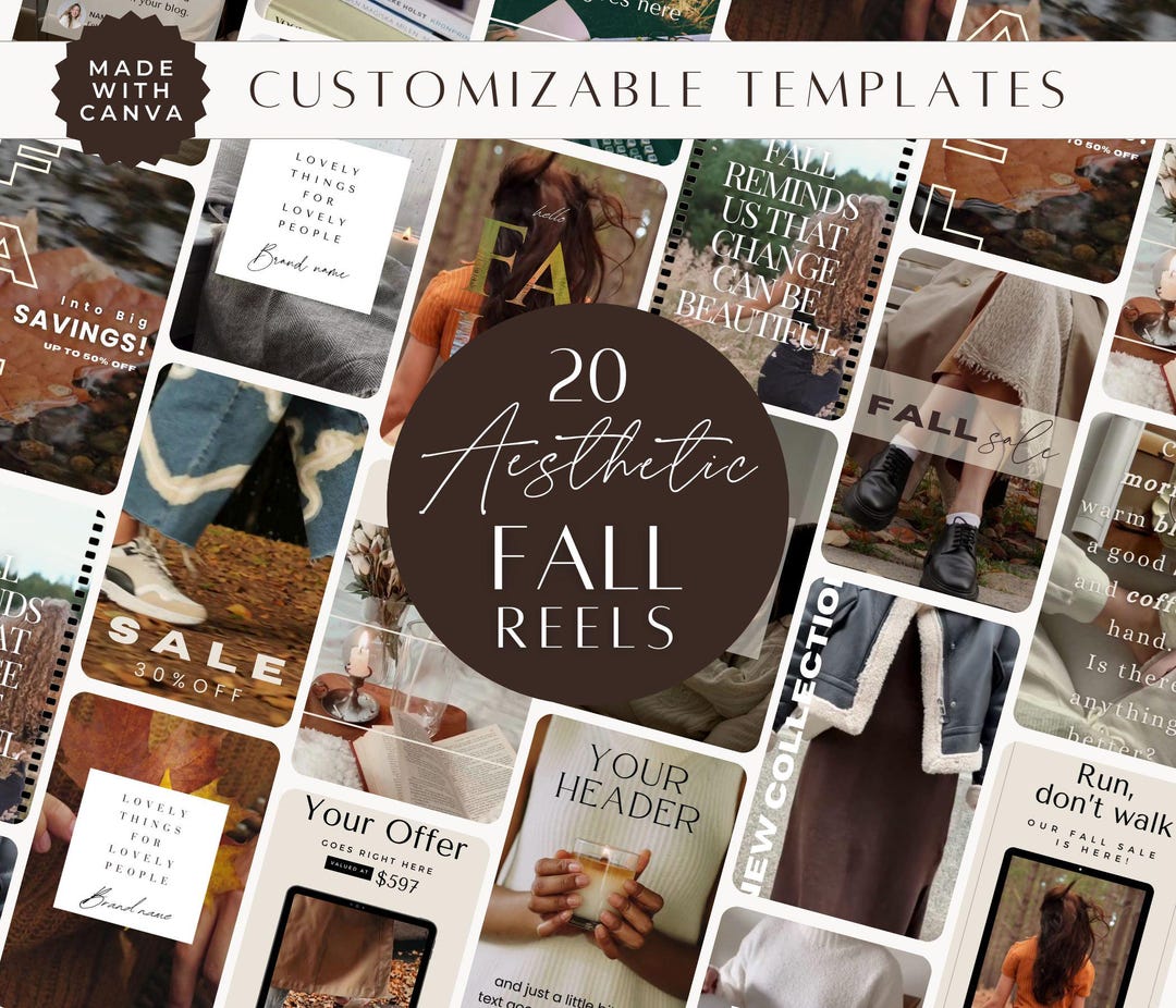 Customizable Fall Reels for Instagram or Facebook | 20 Autumn Reels for ...