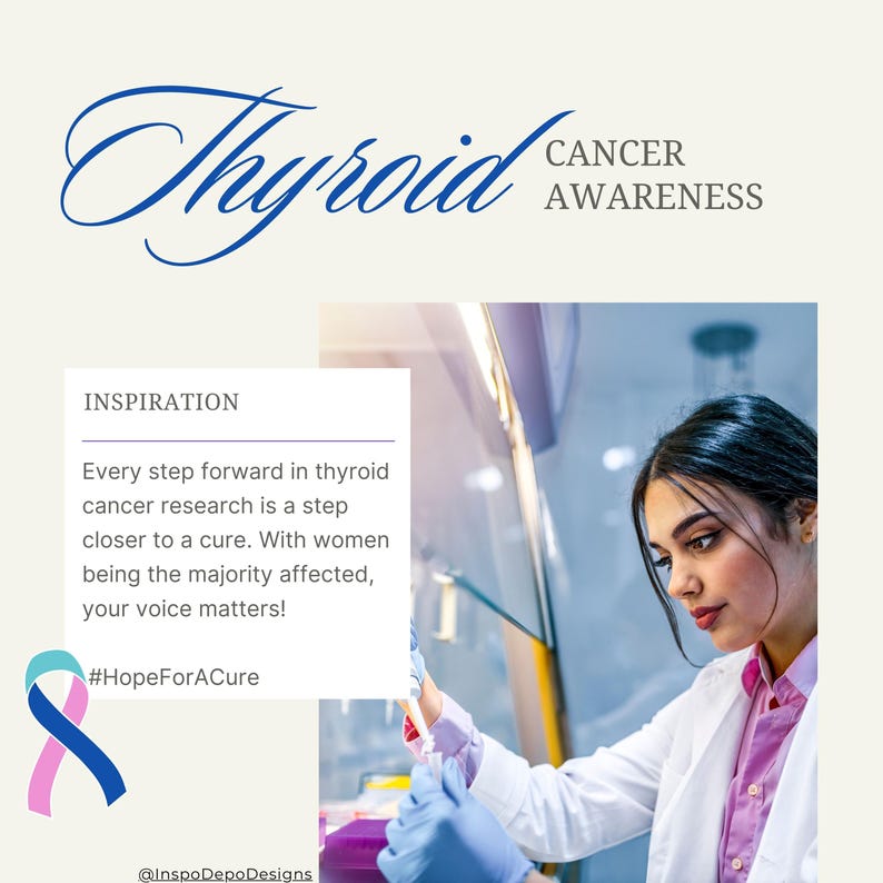 Thyroid Cancer Awareness Month Instagram Posts, Social Media, Done-for ...