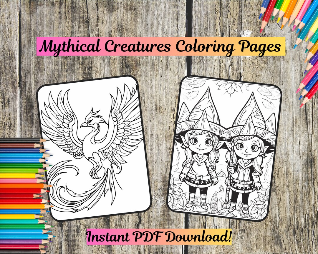 Mythical Creatures Coloring Book Mystical Creatures Coloring Pages ...