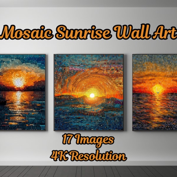 Mosaic Art Sunrise - Etsy