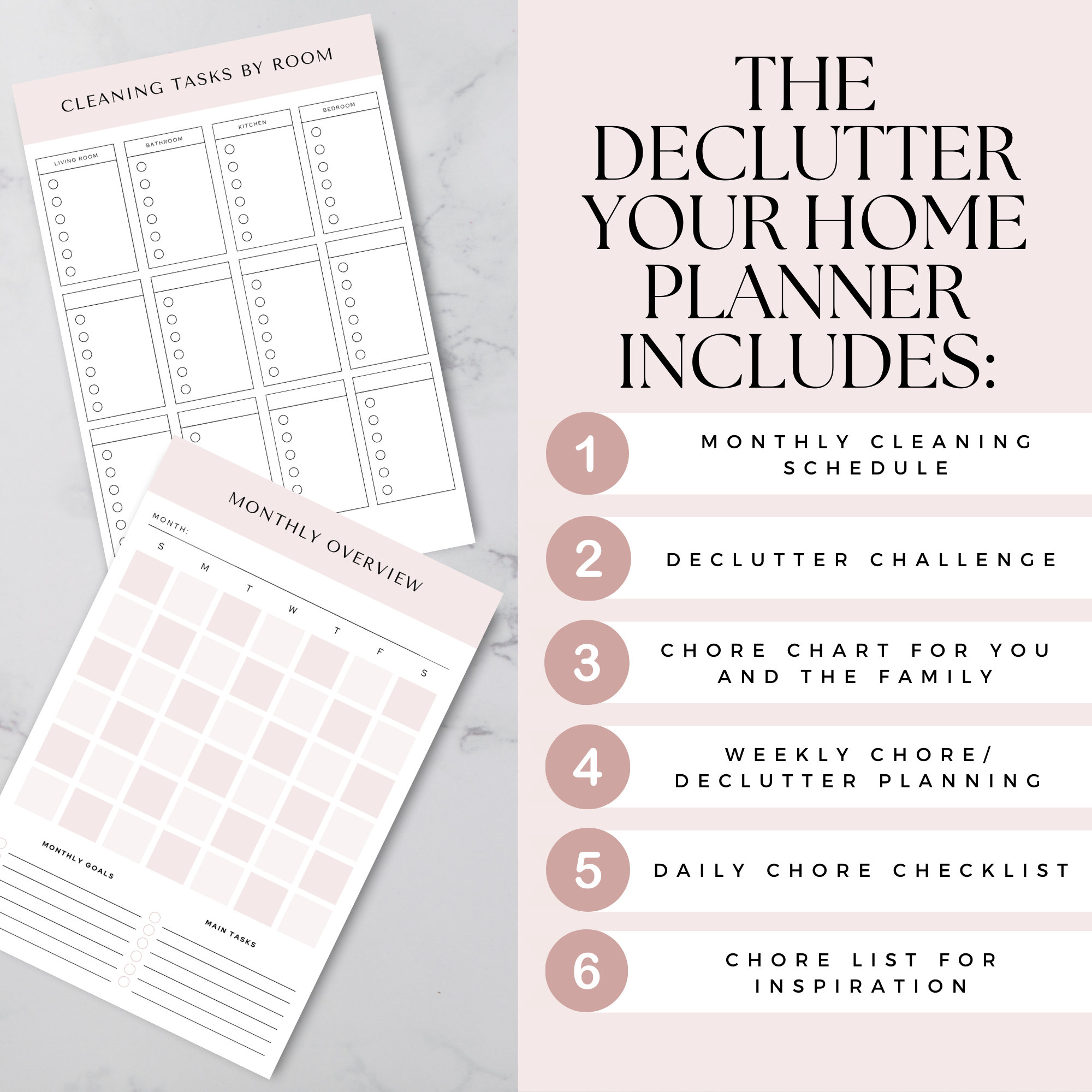 Declutter Journal Declutter Planner House Cleaning Digital Planner ...