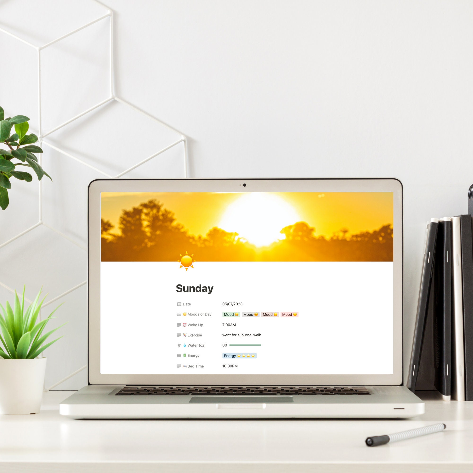Journal and Planner Combo Notion Template Habit Tracker Easy to Use ...