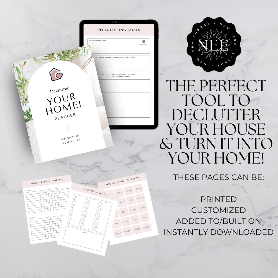 Declutter Journal Declutter Planner House Cleaning Digital Planner ...