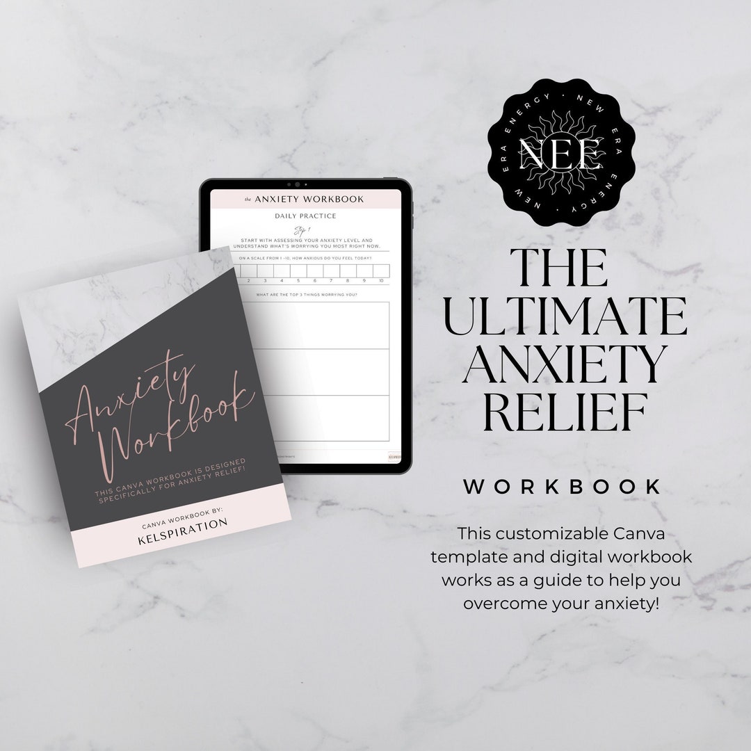 Anxiety Relief Digital Workbook Anxiety Relief Guided Journal Anxiety ...