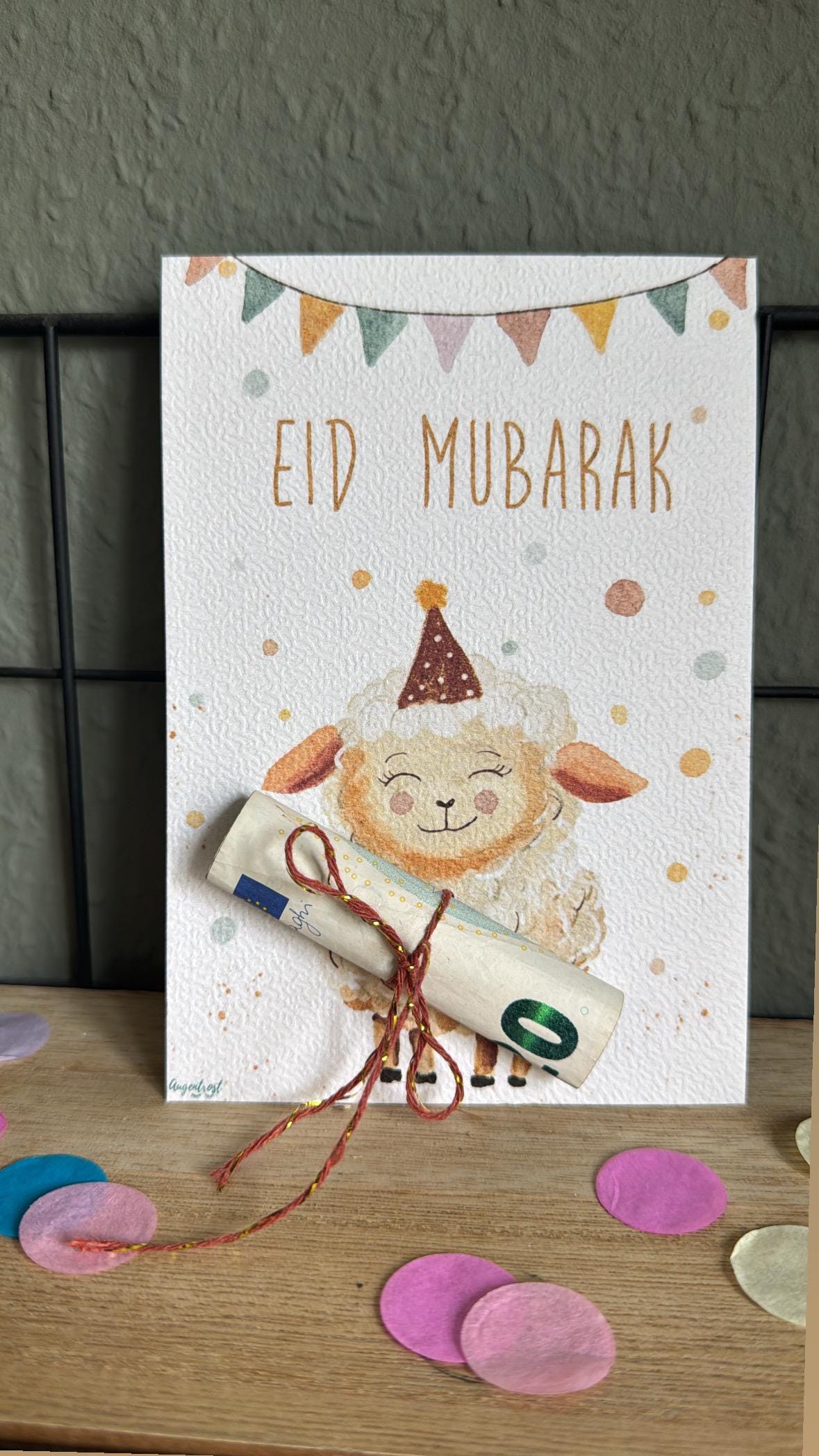 Eid Mubarak Greeting Card – Eid Ul Adha | Watercolor Sheep | Perfect ...