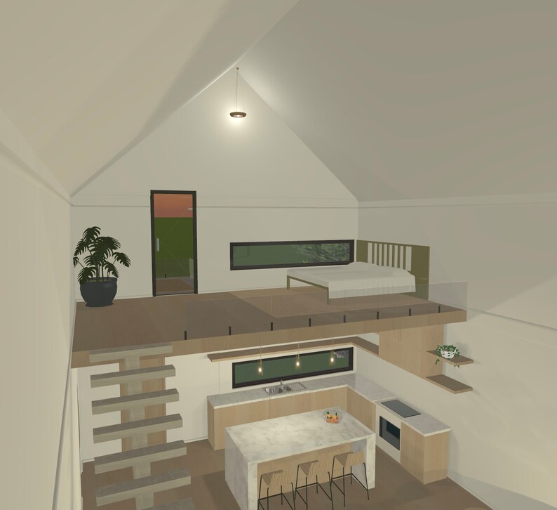 One Bedroom Loft Houseplan - Etsy