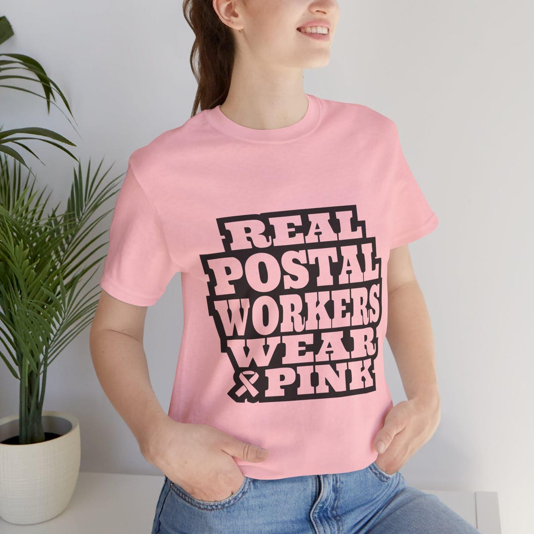 Postal Carrier Pink Tee, Mailman T-shirt, USPS Worker Shirt, Cancer ...
