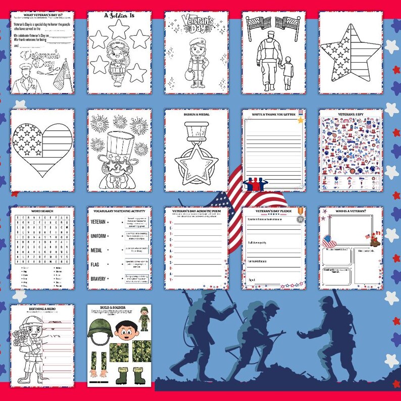 Veteran’s Day Activities for Kids | Build a Soldier Craft, Coloring ...