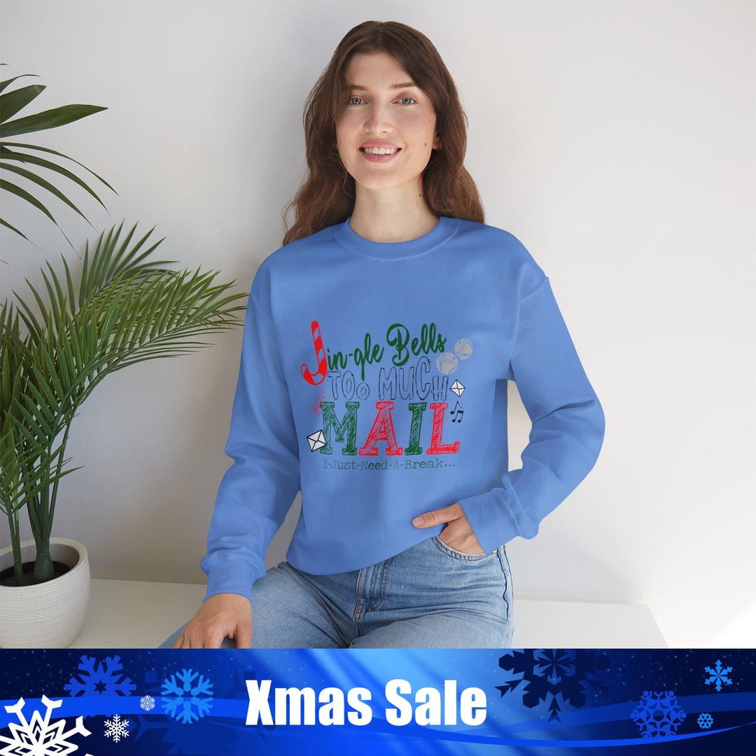 Jingle Bells Too Much Mail Postal Sweatshirt, Christmas Sweater, Funny ...